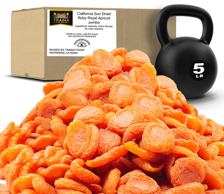 California Sun Dried Ruby Royal Apricots, Jumbo - Traina Home Grown